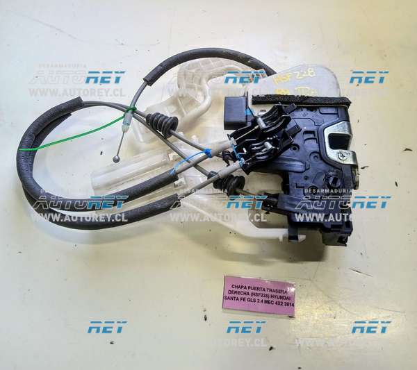 Chapa Puerta Trasera Derecha (HSF228) Hyundai Santa Fe GLS 2.4 MEC 4×2 2014 – Desarmaduria Autorey