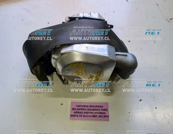 Cinturon Seguridad Delantero Izquierdo Para Airbag (HSF181) Hyundai Santa Fe GLS 2.4 MEC 4×2 ...