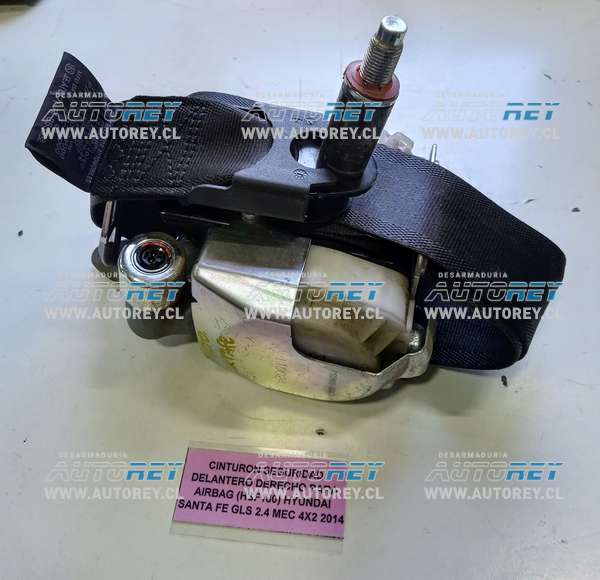 Cinturón Seguridad Delantero Derecho Para Airbag (HSF180) Hyundai Santa Fe GLS 2.4 MEC 4×2 2014 ...