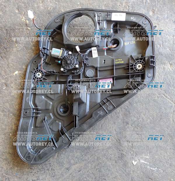 Cremallera Alza Vidrio Eléctrica Puerta Trasera Izquierda (HSF237) Hyundai Santa fe GLS 2.4 MEC ...