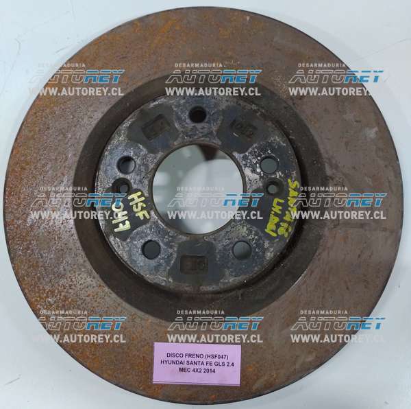 Disco Freno (HSF047) Hyundai Santa fe GLS 2.4 MEC 4×2 2014 – Desarmaduria Autorey