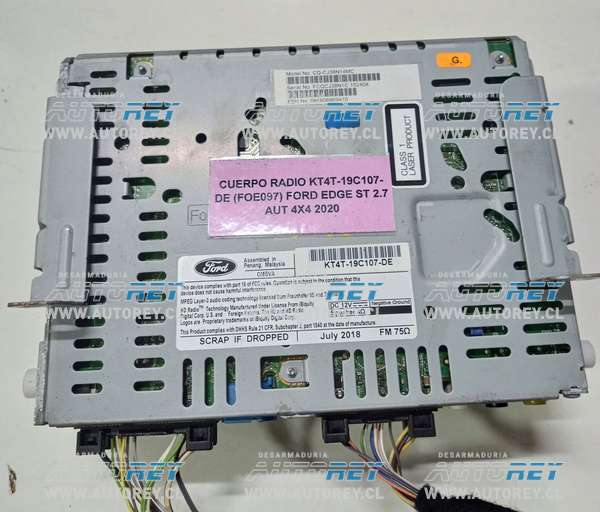Cuerpo Radio Kt4t 19c107 De Foe097 Ford Edge St 2 7 Aut 4×4 2020