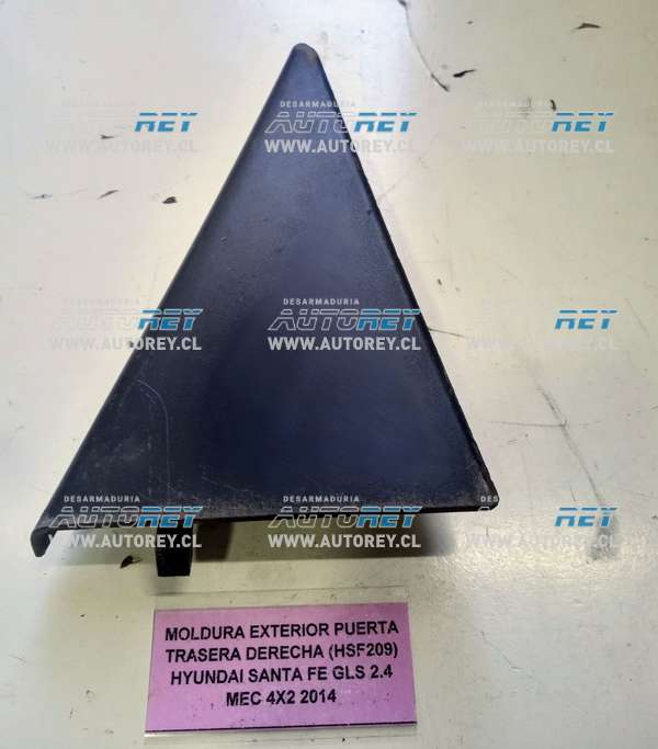 Moldura Exterior Puerta Trasera Derecha (HSF209) Hyundai Santa Fe GLS 2.4 MEC 4×2 2014 ...