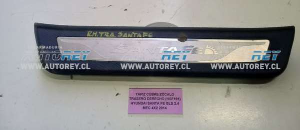 Tapiz Cubre Zocalo Trasero Derecho (HSF191) Hyundai Santa Fe GLS 2.4 MEC 4×2 2014 – Desarmaduria ...