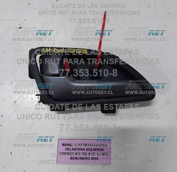 Manilla Interior Puerta Delantera Izquierda (KRO062) Kia Río 5 EX 1.4 Mec Bencinero 2014 ...