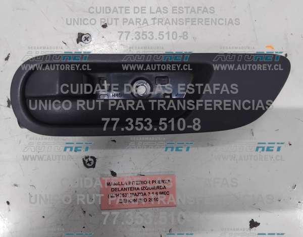 MANILLA INTERIOR PUERTA DELANTERA IZQUIERDA (MJH253) MAZDA 3 1.6 MEC BENCINERO 2010 ...