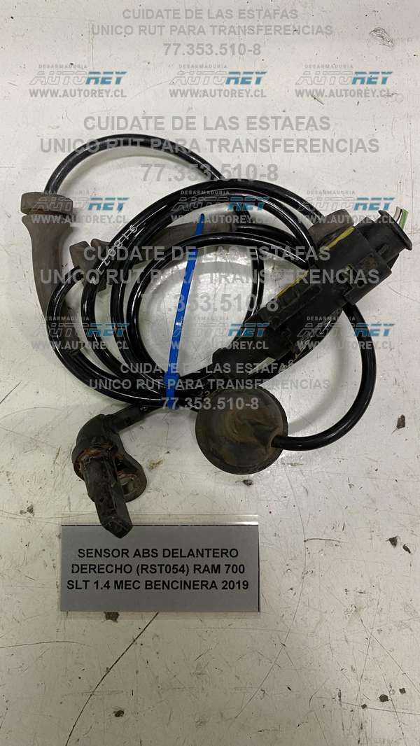 SENSOR ABS DELANTERO DERECHO (RST054) RAM 700 SLT 1.4 MEC BENCINERA 2019 – Desarmaduria Autorey